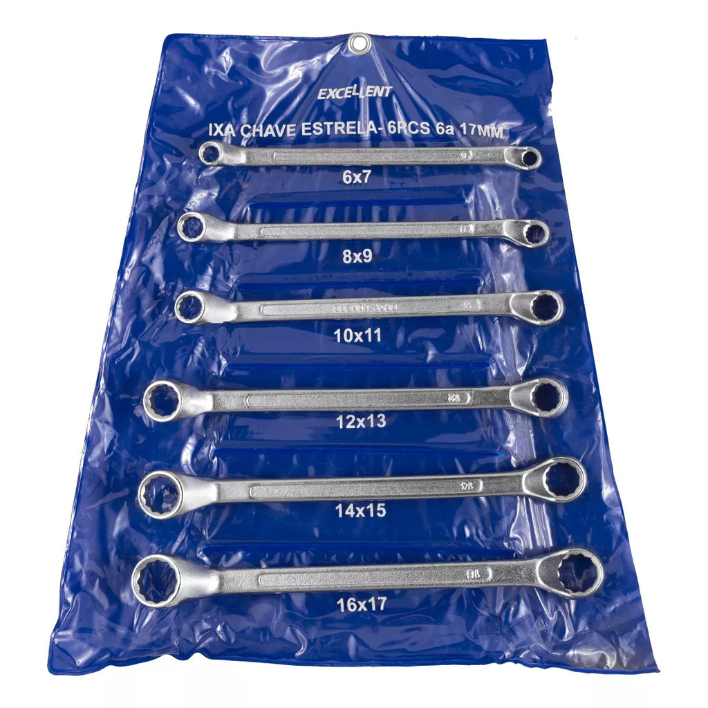 Kit Jogo De Chave Estrela 6 A 17mm , 6 Peças 1XA Excellent | Shopee Brasil
