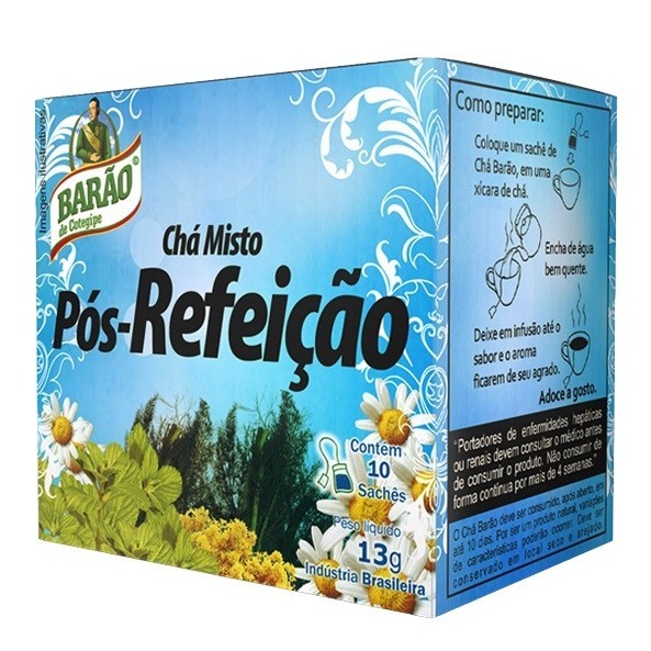 4 Chás misto Barão Sachê PÓS REFEIÇÃO | Shopee Brasil