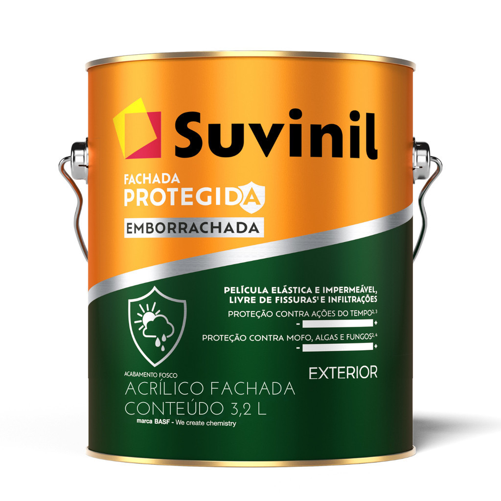 Tinta Fachada Protegida Emborrachada 3,2l Cor Vermelho Amor | Shopee Brasil