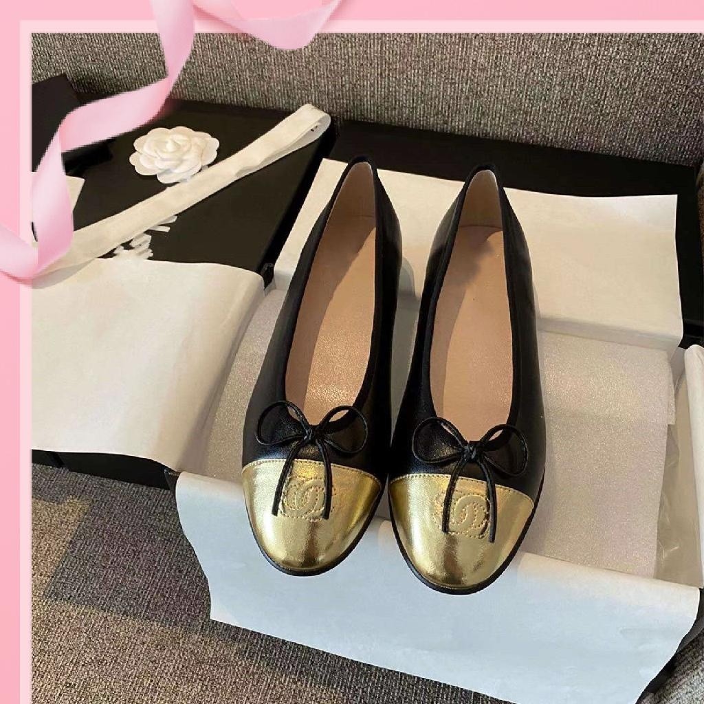 Estoque Pronto Popular Elegante Estilo Clássico Arco Bombas Planas ...