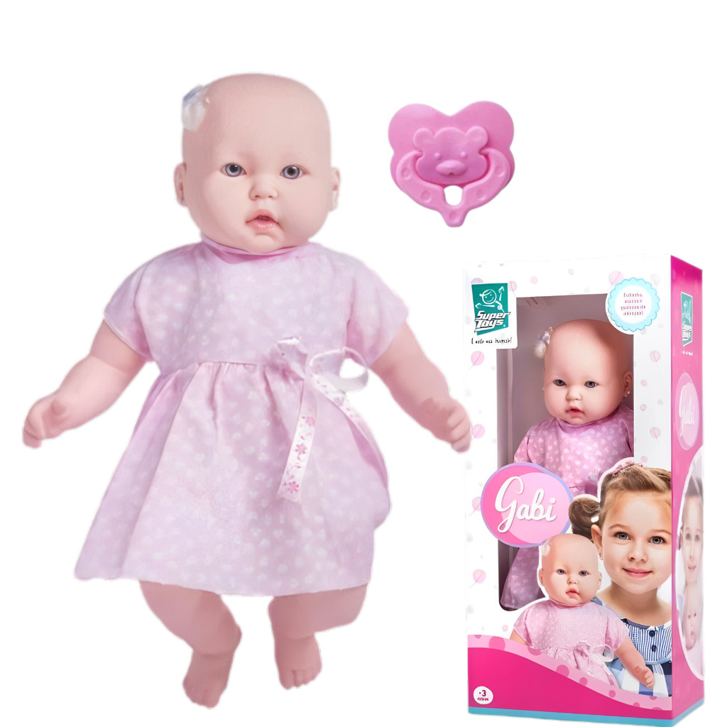 Boneca GABI Infantil 53.5cm Rosto igual BEBê de verdade Meninas Em ...