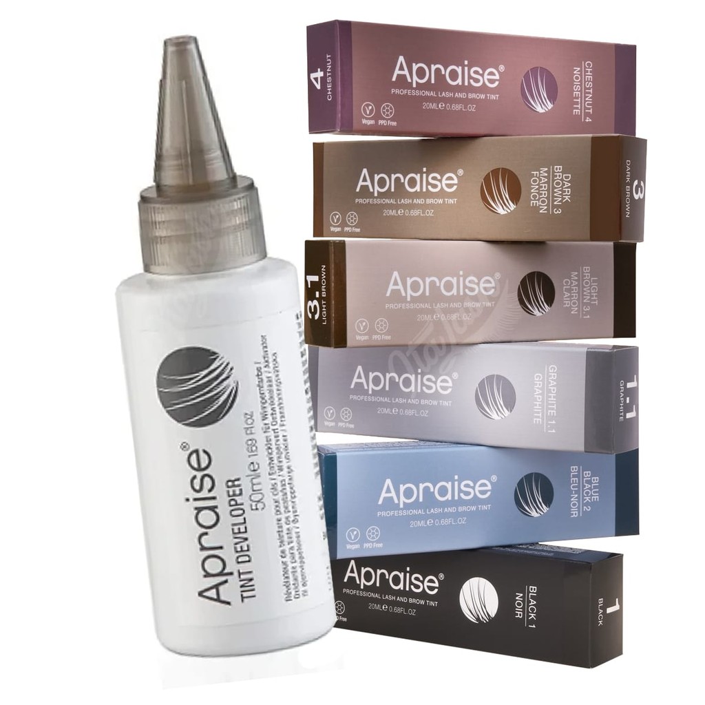 Combo Kit Tintura e Oxidante Apraise para Cílios Sobrancelhas Barba ...