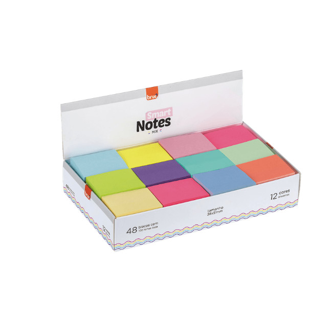 Bloco Adesivo Smart Notes 38x51 mm Mix - Unidade - 100 FLS - BRW ...