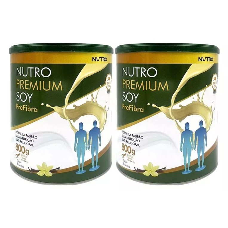 KIT COM 2 UNIDADES DE NUTRO PREMIUM SOY PREFIBRA LATA 800G | Shopee Brasil