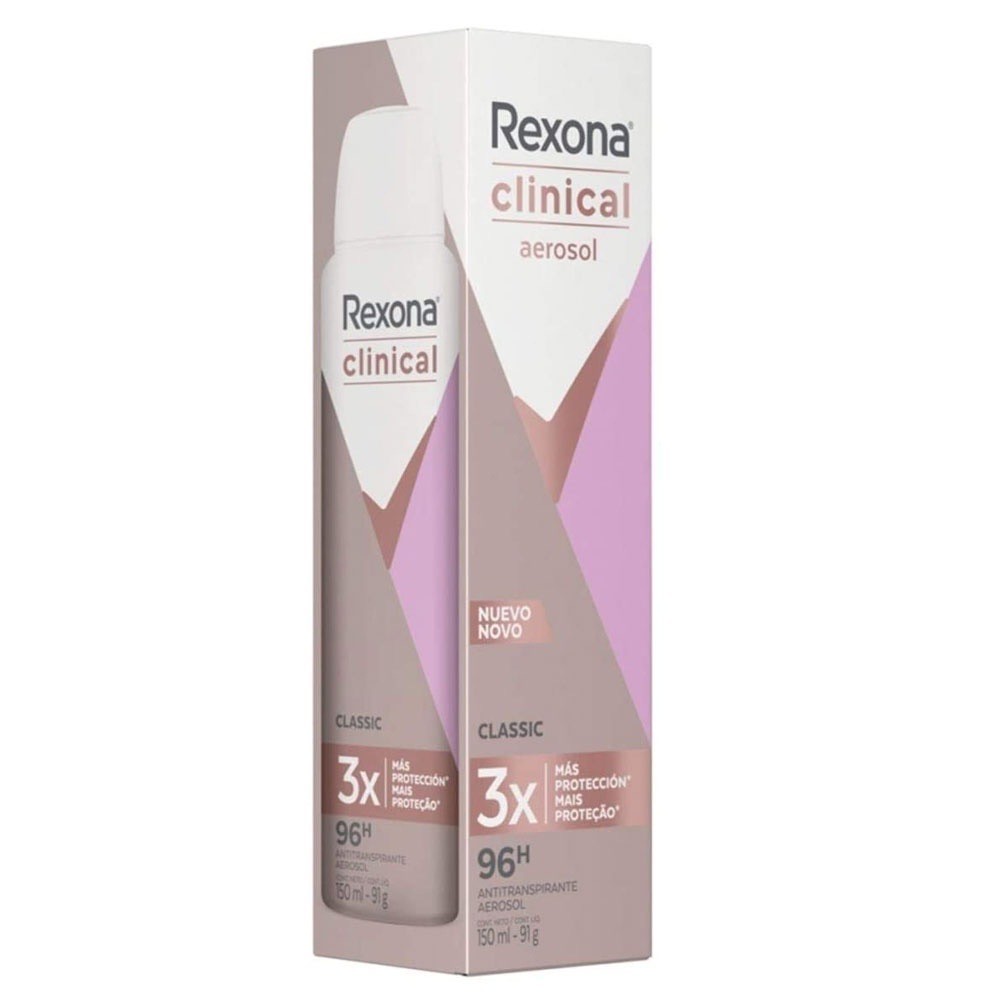 Desodorante Antitranspirante Aerosol Rexona Clinical Classic Original ...