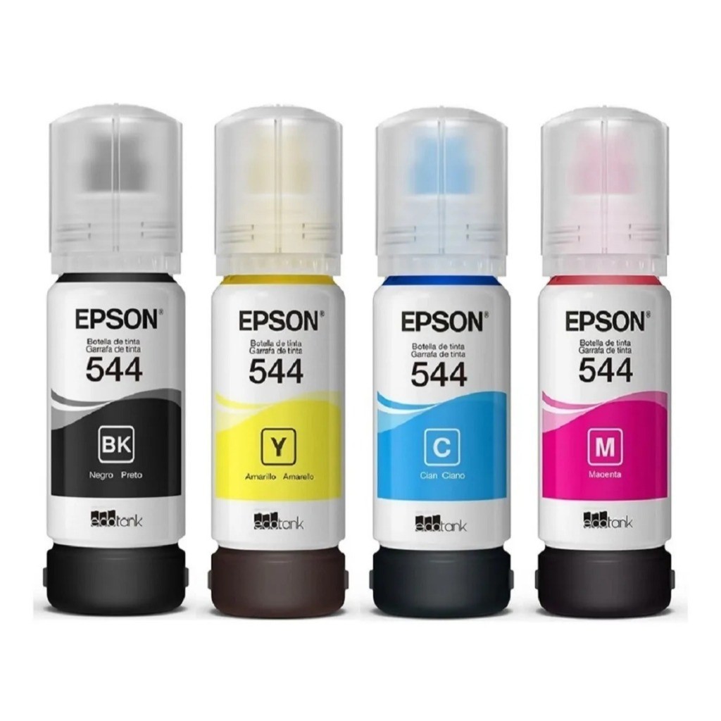 Box Kit Com 04 Unidades De Tinta Epson T544 L3110 L320 L3250 Original Lacrada topp oferta ...