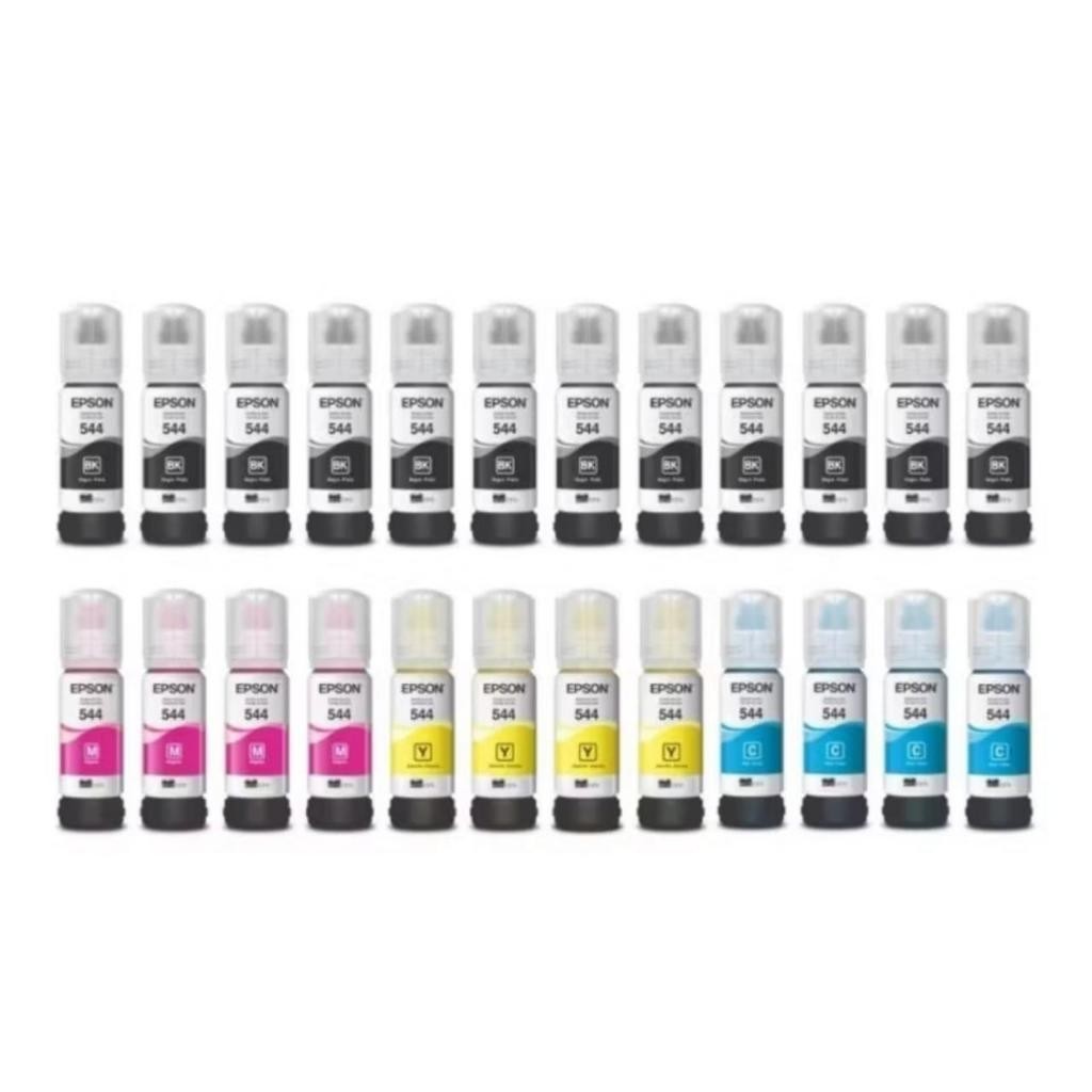 KIT 24 TINTAS EPSON T544 L32110 L3210 L3250 B Y C M 100% Original ...