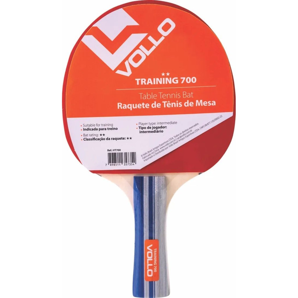 RAQUETE DE TÊNIS DE MESA PING PONG TRAINING 700 VOLLO | Shopee Brasil