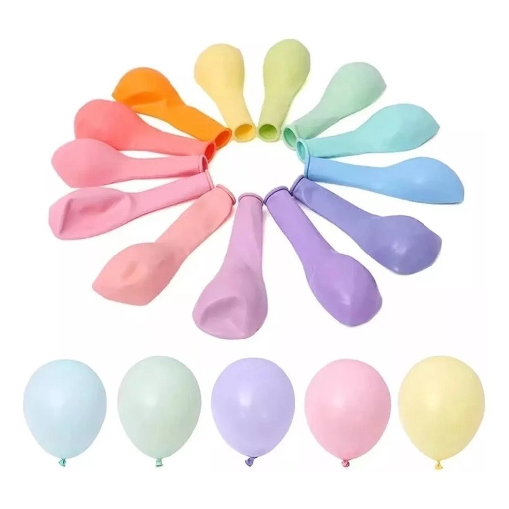 Balão Bexiga Latex Cor Candy Color 12 Polegadas 50 Unidades | Shopee Brasil