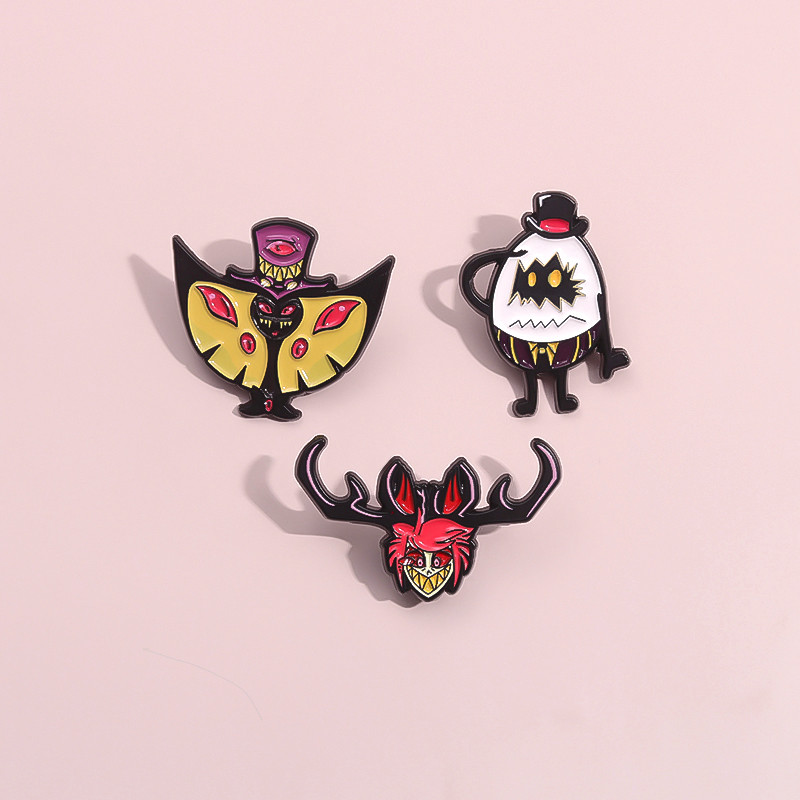 Desenho Animado Alastor Villain Snake Demon Brooch Pins Anime Hazbin ...