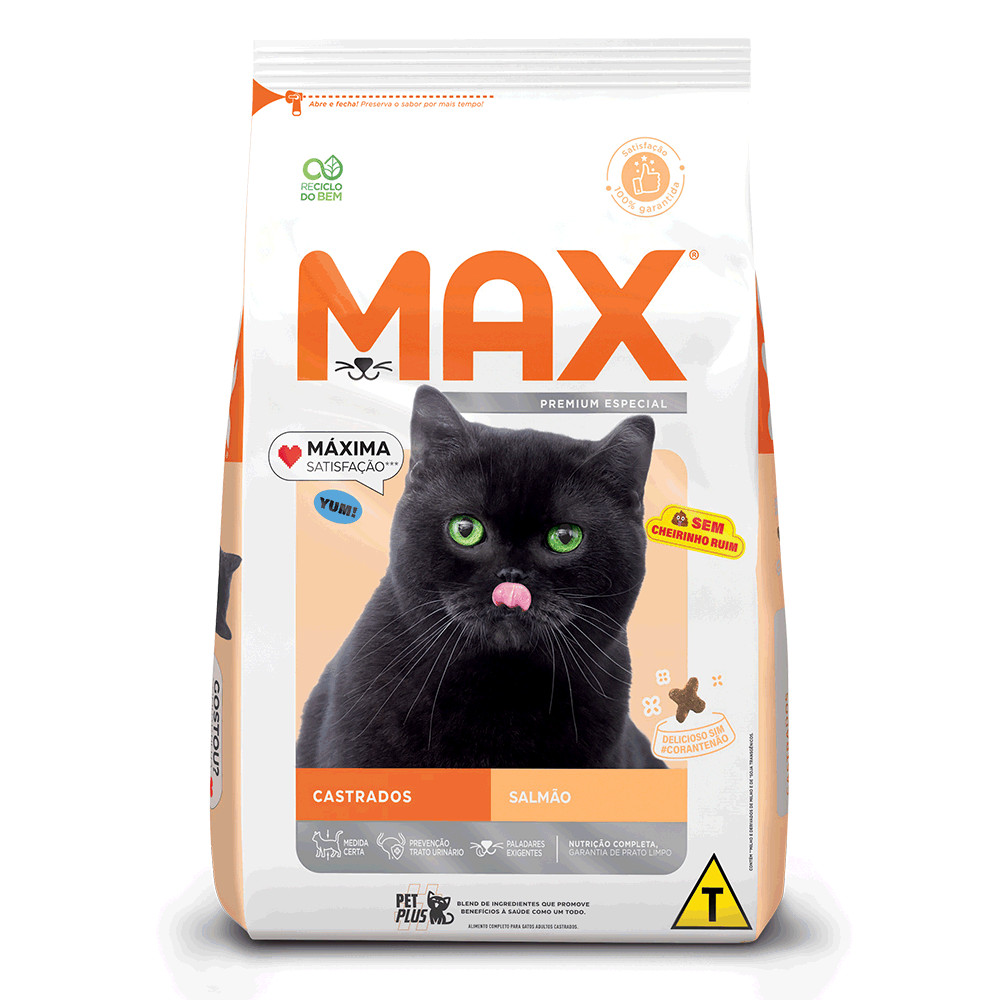 Ração Gato Max Cat Castrado Premium Special Sem Corante 3Kg | Shopee Brasil