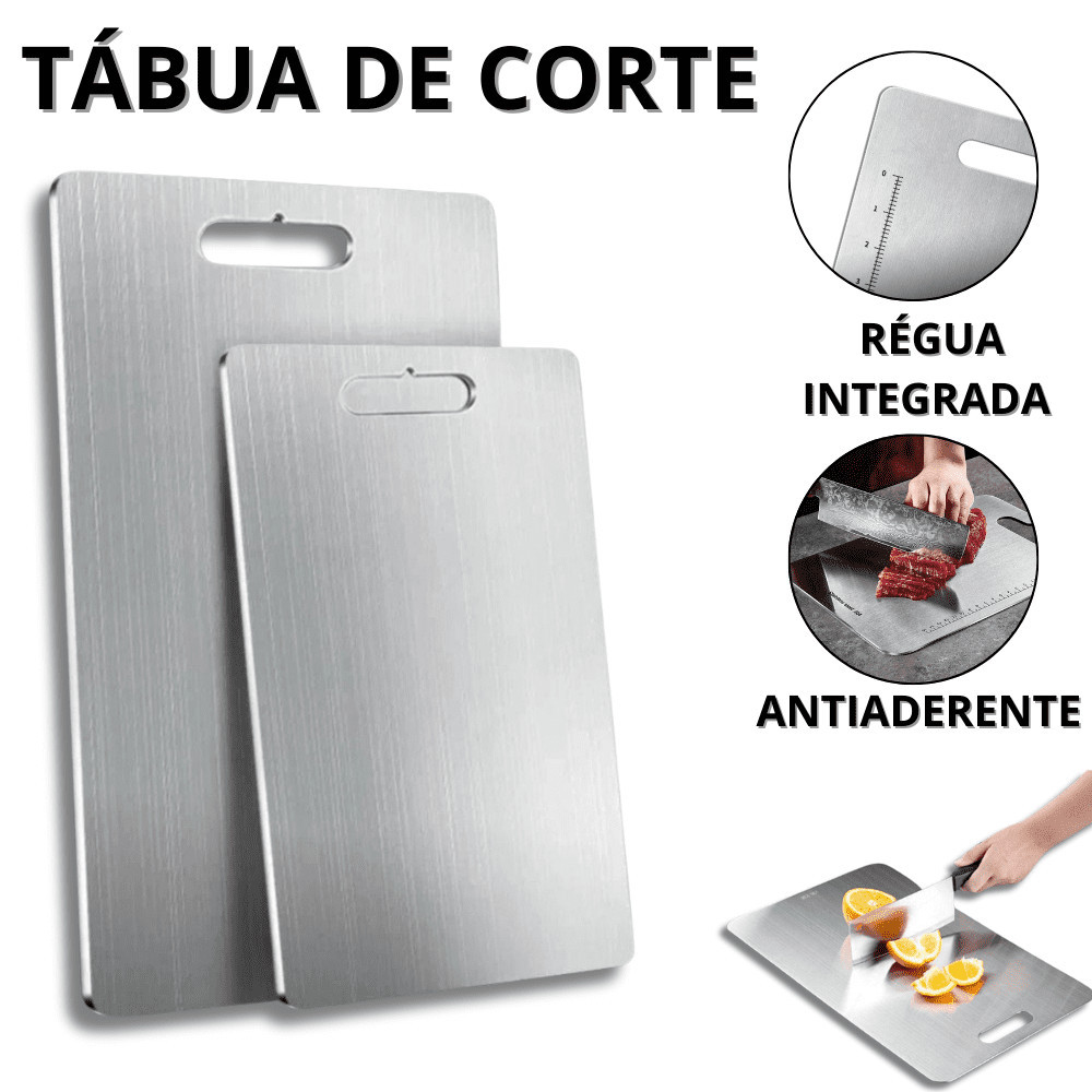 Tabua De Carne Inox Tábua De Corte Antibacteriana Taboa De Cozinha ...