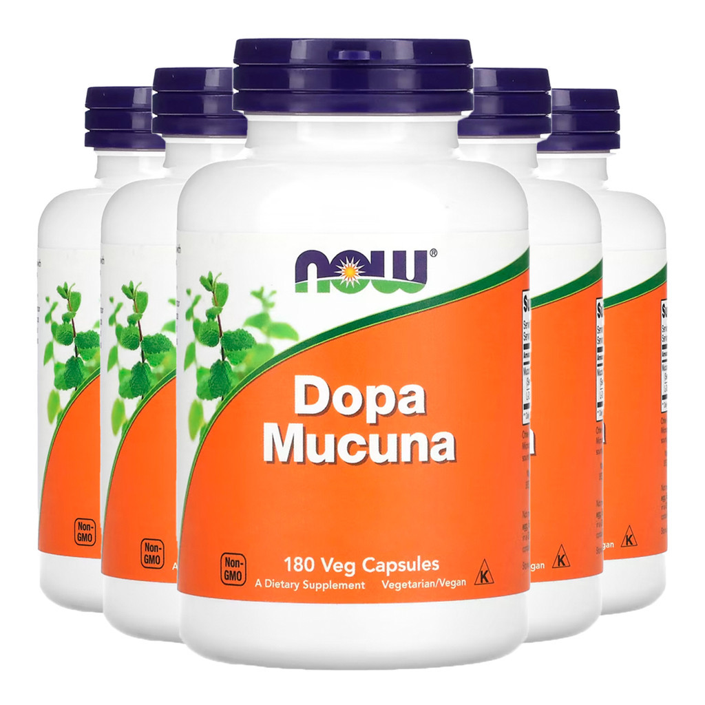 Kit 5x Extrato de Dopa Mucuna Now Foods 180 Veg Cáps Importado /Made in Usa | Shopee Brasil