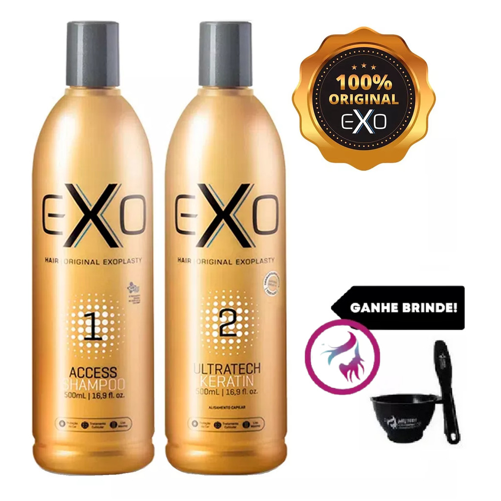 Exo Progressiva Exoplastia Capilar Exo Hair - 2 X 500ML | Shopee Brasil