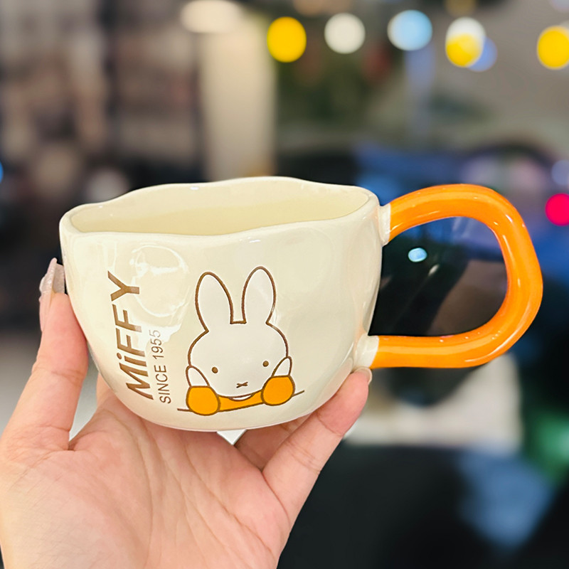 Miffy miffy miffy caneca de cerâmica com alça de orelha grande, desenho ...