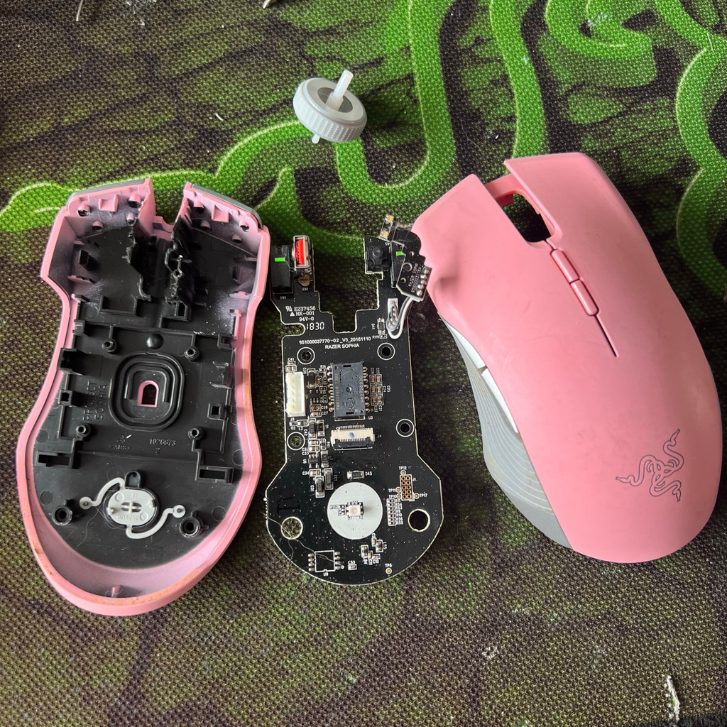 Razer afiada cobra rosa cristal jogo mouse placa-mãe rolo escudo ...