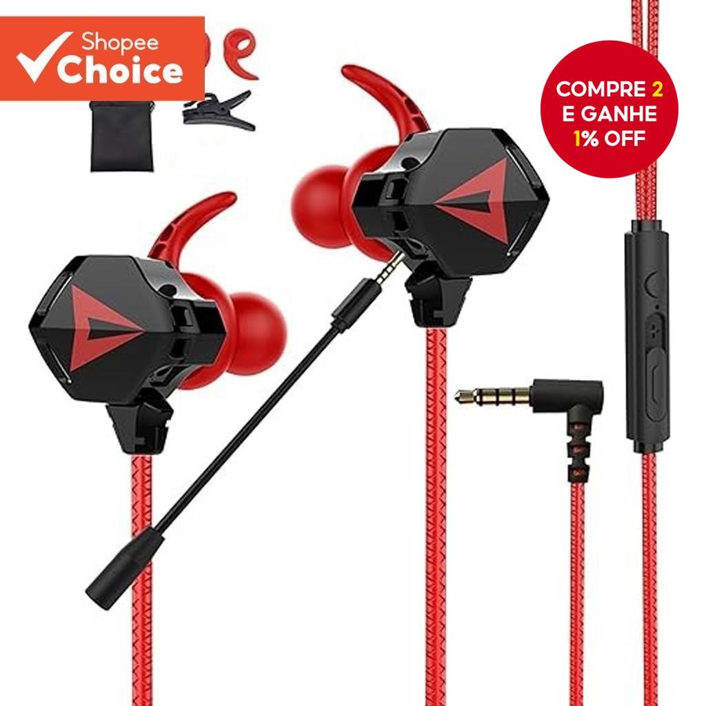 SPRISE Gaming Headset Microfone Duplo Ajustável Com Cancelamento De ...