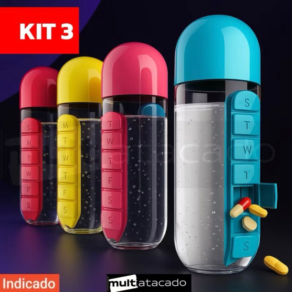 GARAFA PORTA COR ALEATORIO COMPRIMIDO CONTADOR DE ESTOQUE | Shopee Brasil