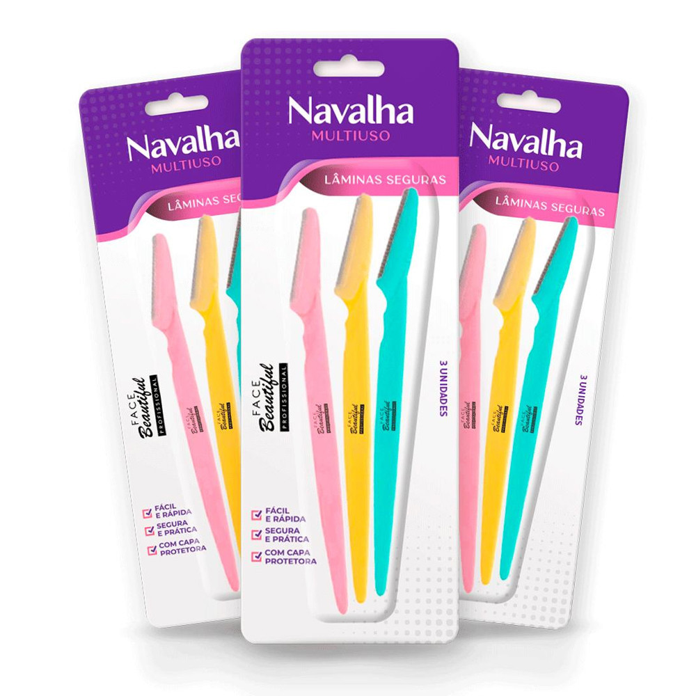 Kit 3,6 e 9 Peças de Aparador de Sobrancelhas Navalha Lâmina de ...