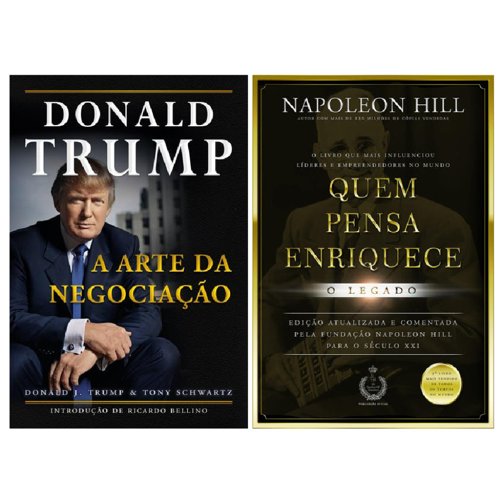 Kit Donald Trump & Napoleon Hill - A Arte da Negociação + Quem Pensa ...