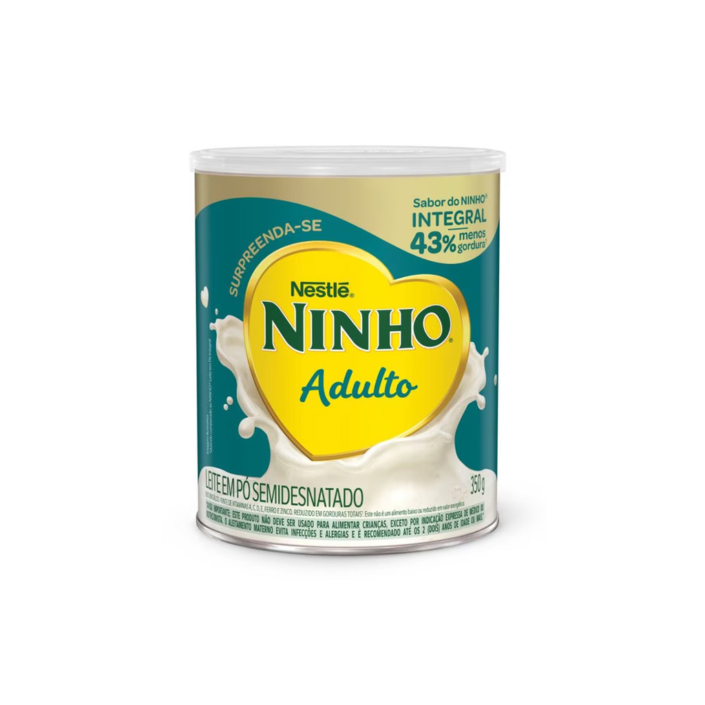 Leite Ninho Leite Em Pó Semidesnatado Adulto Pote 350g Nestlé | Shopee ...