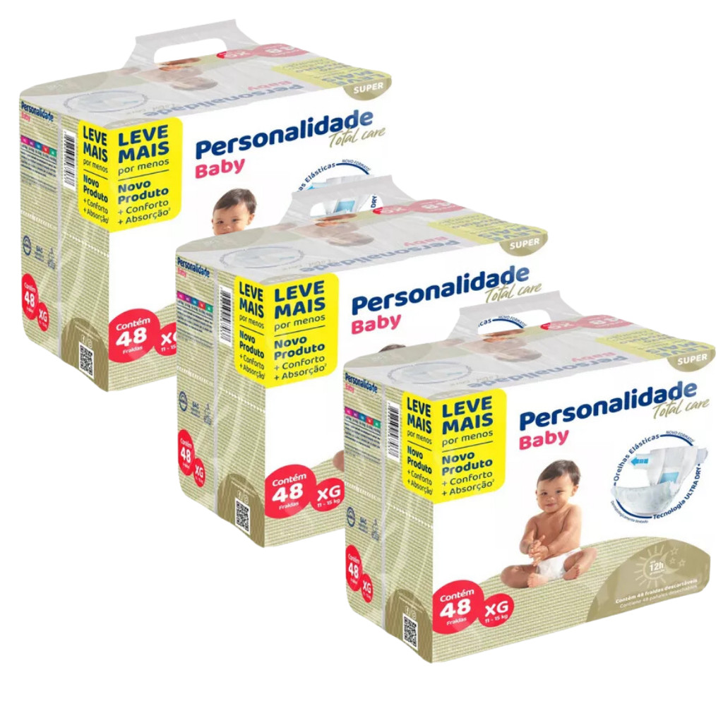 Lote 3 Personalidade Baby Total Care Super Bag XG48 | Shopee Brasil