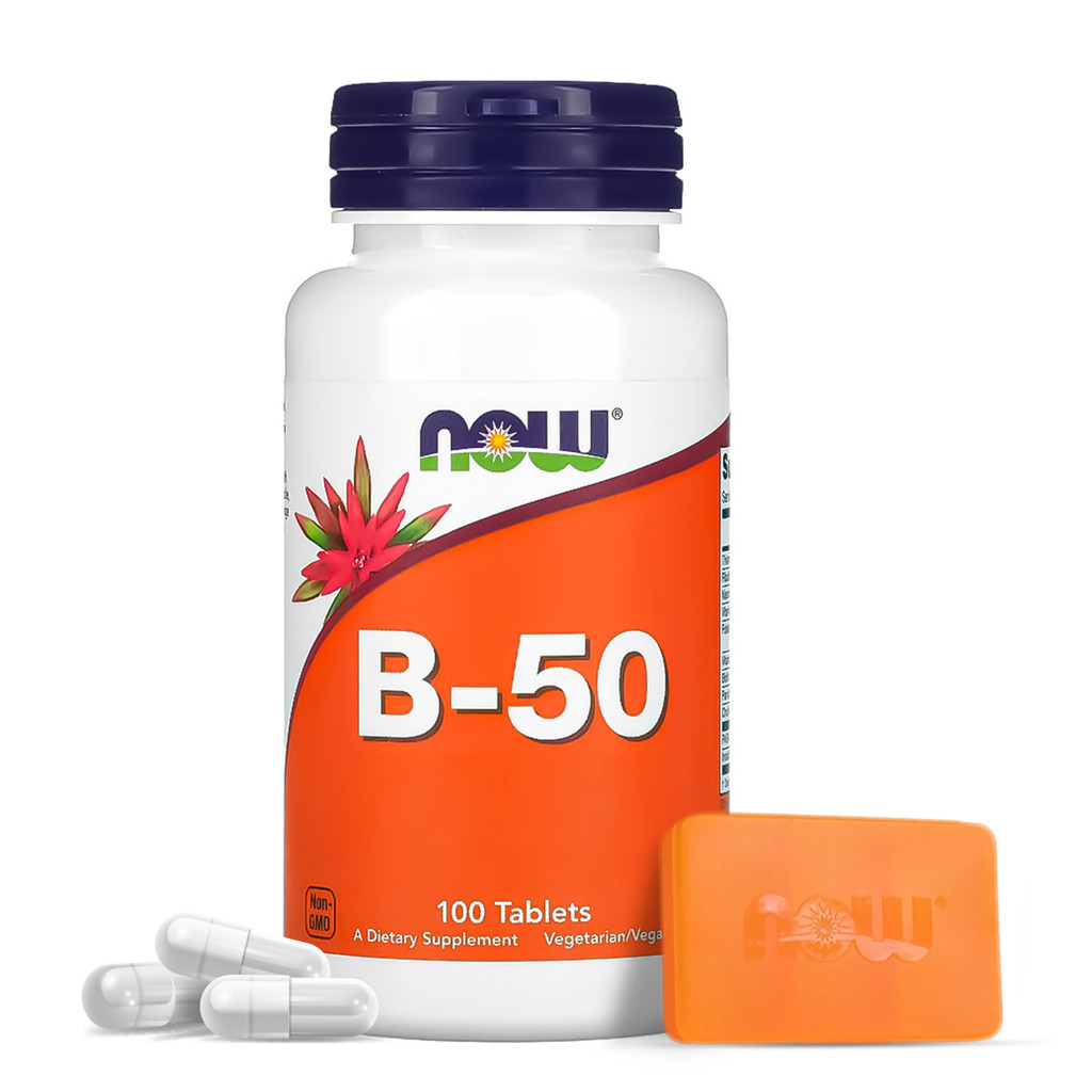 Vitamina B-50 Now Foods 100 Tablets Importado + Porta Cápsulas | Shopee ...