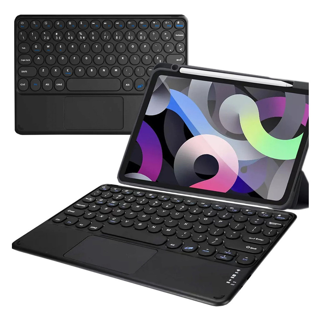 Teclado Com Touchpad Bluetooth Para Tablets 10 Polegadas | Shopee Brasil