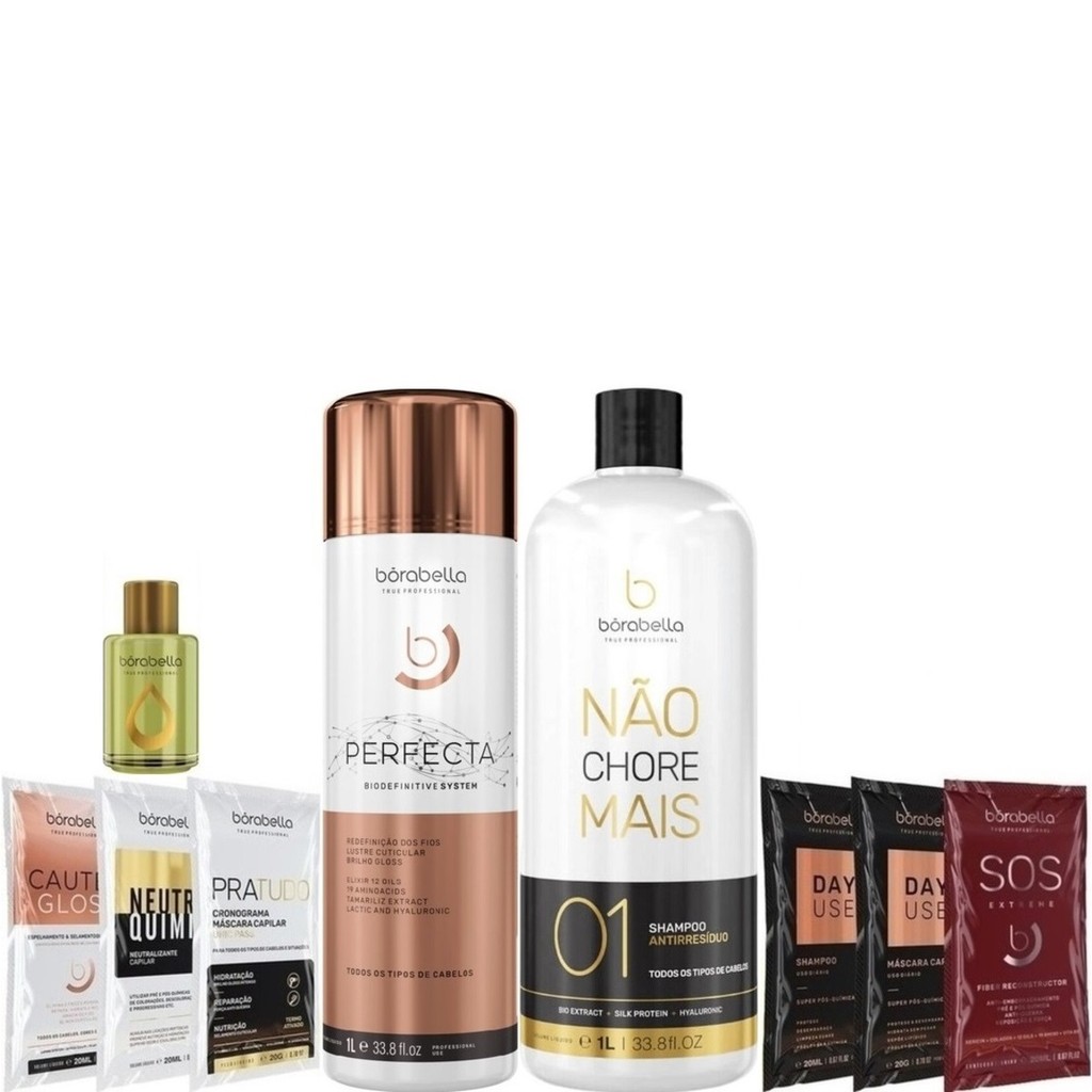 Borabella Progressiva Perfecta + Shampoo 1L + Argan + Sachês | Shopee ...