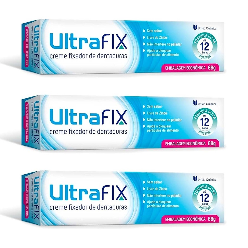 Kit und 3 Ultrafix Creme Sem Sabor 68g | Shopee Brasil