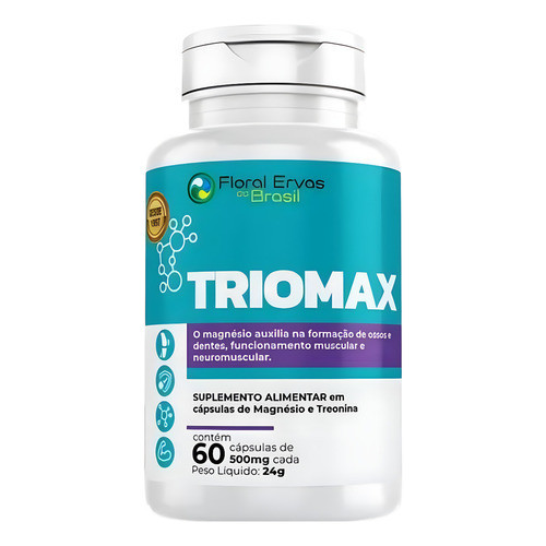 Triomax Magnésio Treonato Dimalato Quelato Cloreto Pa 60cap Floral ...