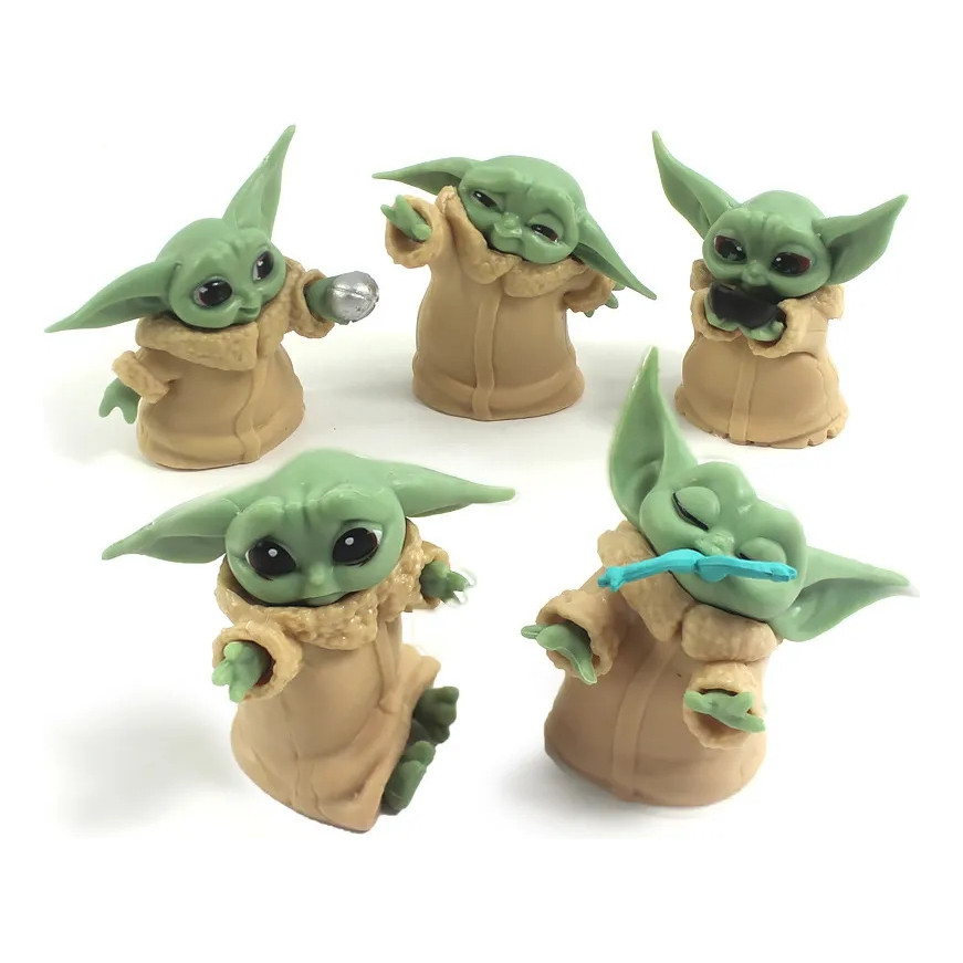 Boneco Baby Yoda Bebê Grogu Star Wars Mandalorian Kit 5 Pçs | Shopee Brasil