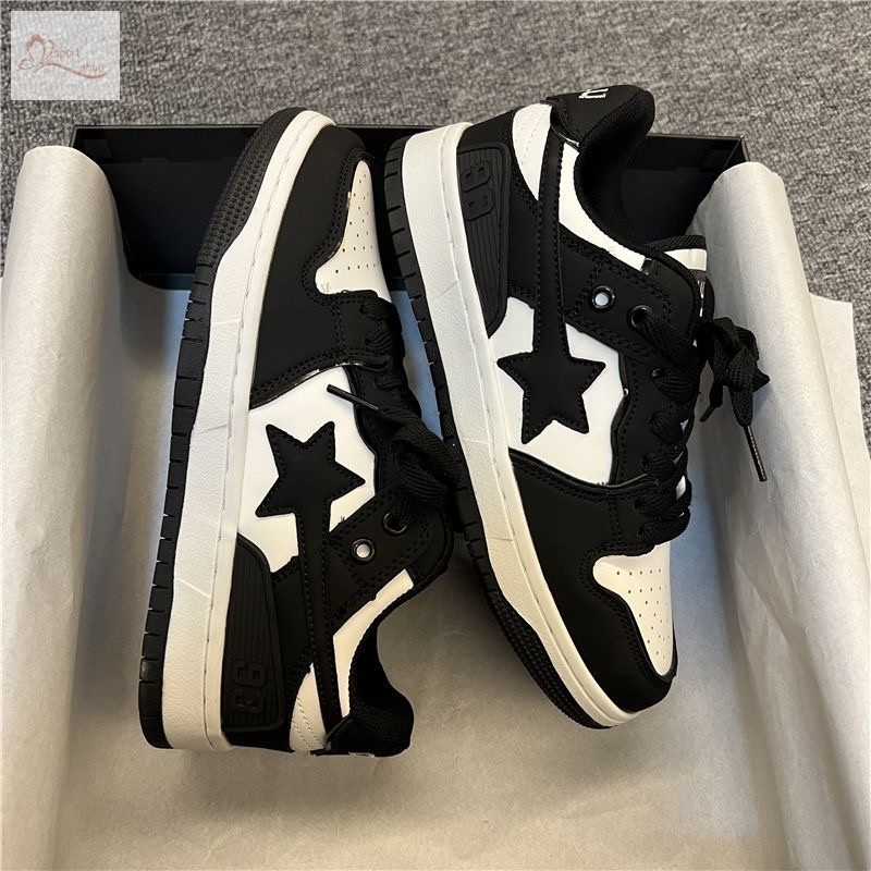 Bape Sta Cinco Pontas Star Ape Head Preto E Branco Casual Homens ...