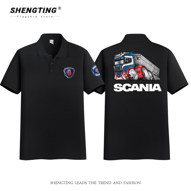 Venda Quente Nas Costas SCANIA Truck Print Camisa Polo Masculina E ...