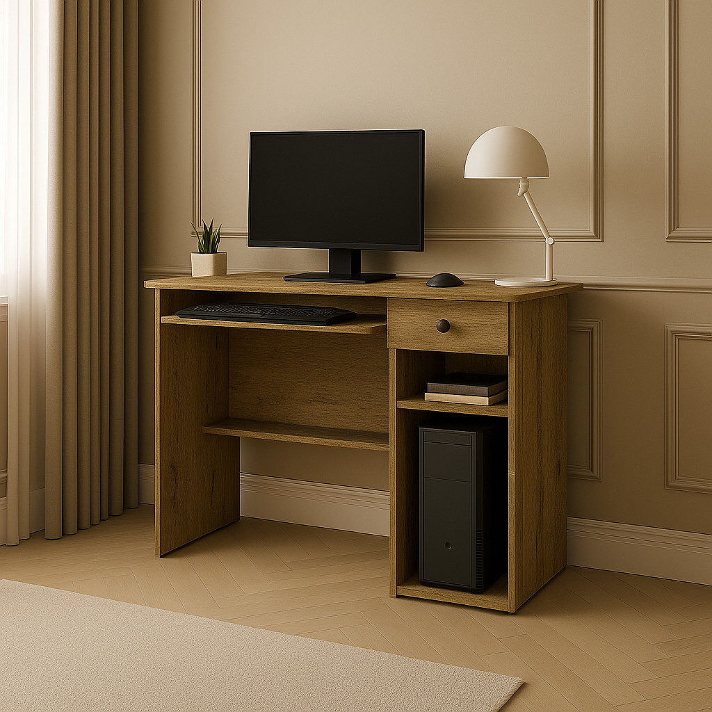 Mesa de computador com gaveta para home office escritório quarto ...