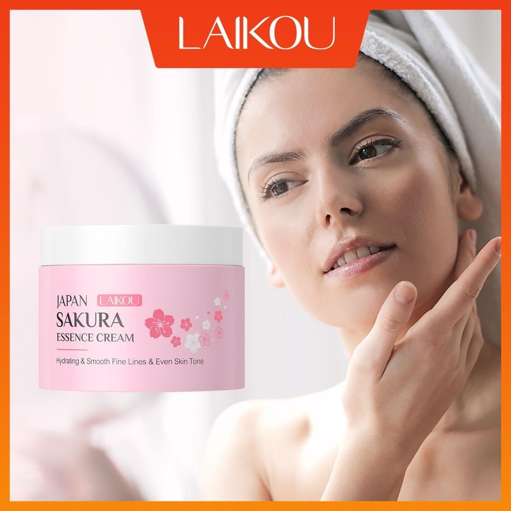 LAIKOU Japão Sakura Essence Cream Creme De Essência Mesmo Tom De Pele Hidratante Linhas Finas ...
