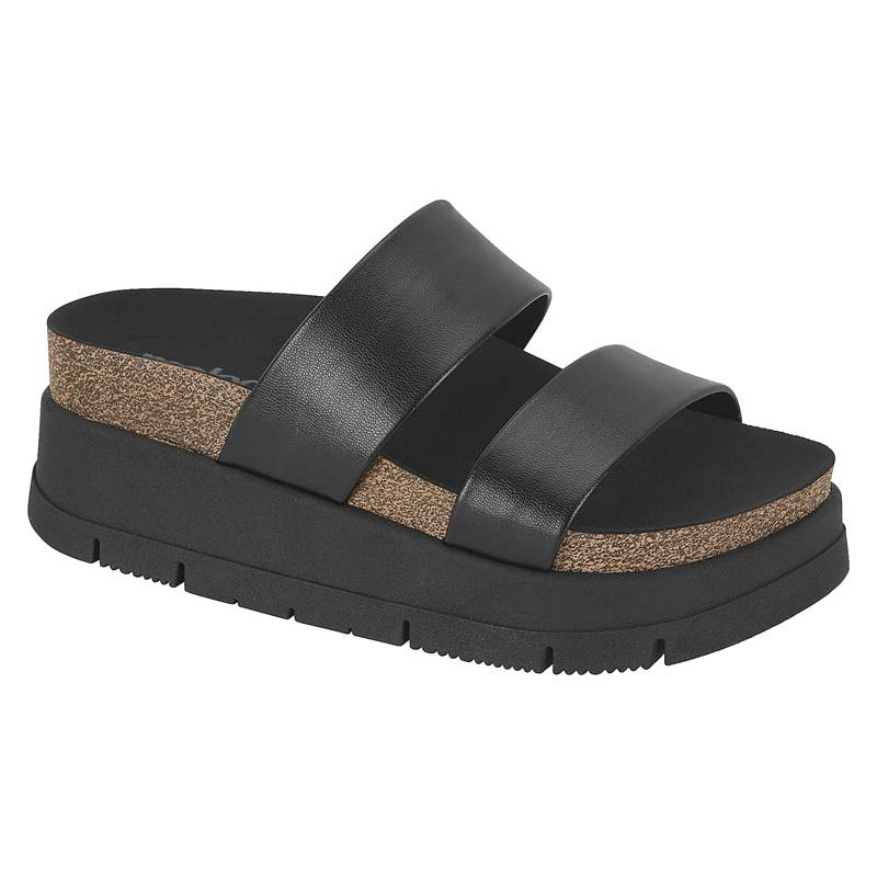 Sandalia Feminina Moleca Slide Platforma Flatform Sola Alta Macia ...