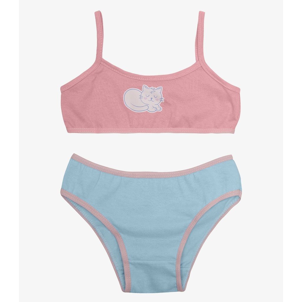Conjunto Lingerie Infantil Select Rosa | Shopee Brasil