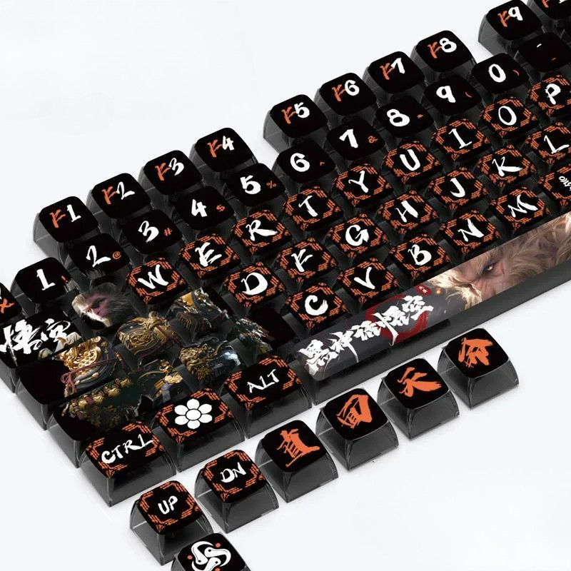 Mito Preto : Wukong Pudding Keycap SAX Profile 125 Teclas PBT PC Quatro ...