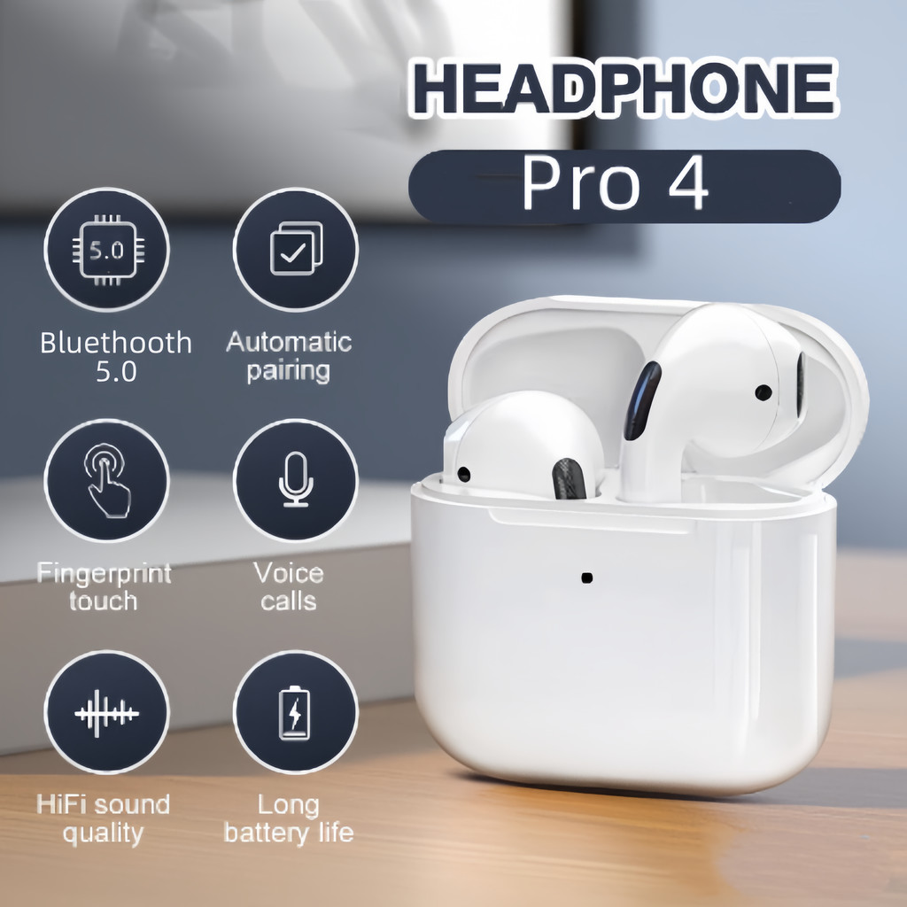 Fones De Ouvido Intra-Auriculares Sem Fio Pro4 Mini Bluetooth Adequados ...