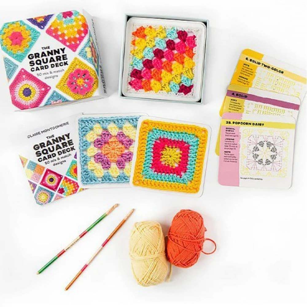 Granny Square Knitted Card Set | Shopee Brasil