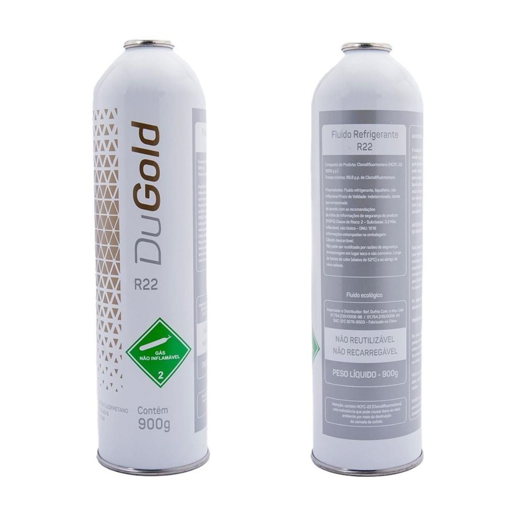 Fluido Gás Refrigerante Dugold R22 900g lata 000769 | Shopee Brasil