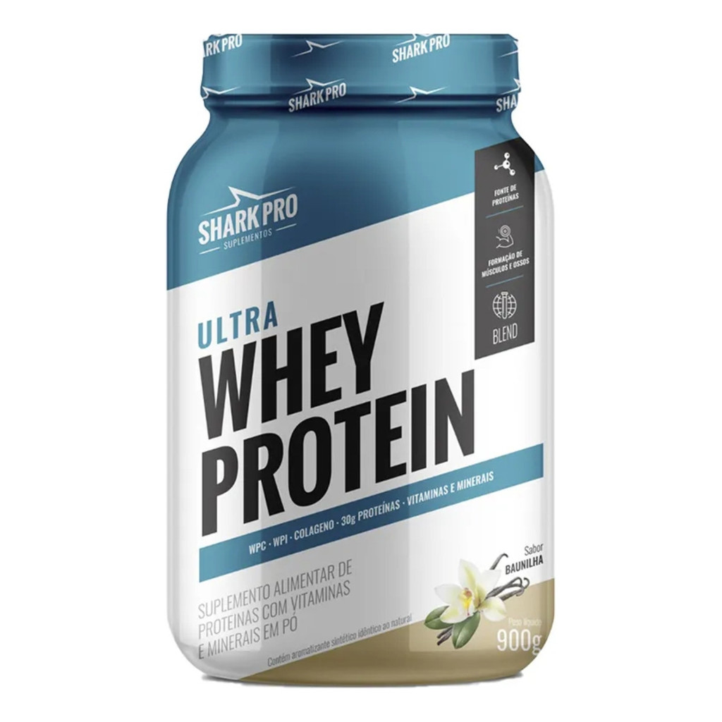 Shark Pro Ultra Whey Protein Sabor Baunilha - Pote 907g | Shopee Brasil