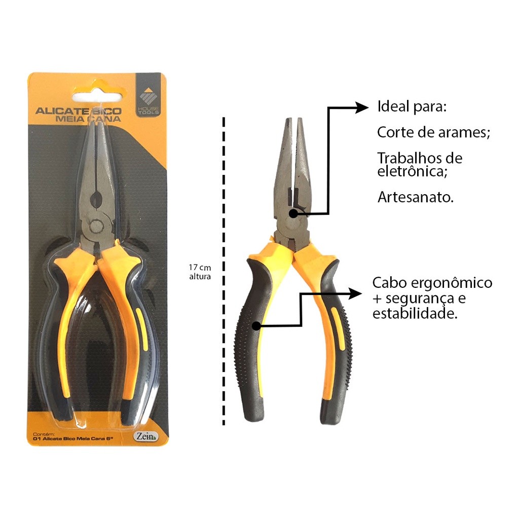 Alicate Bico Meia Cana 6 polegadas | Shopee Brasil