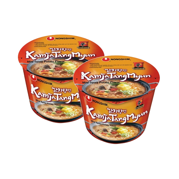 2 Lamen Picante Suíno e Batata Kamja Tangmyun Nongshim 117g | Shopee Brasil