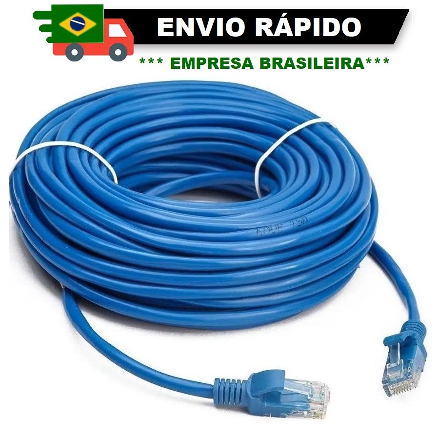 CABO DE REDE RJ45 X RJ45 20 METROS | Shopee Brasil