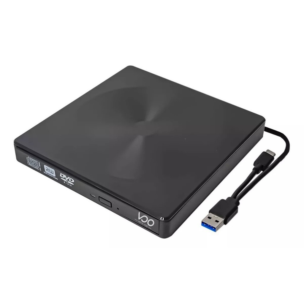 Leitor E Gravador De Cd E Dvd Externo USB 2.0/3.0 + Tipo-C,slim ...