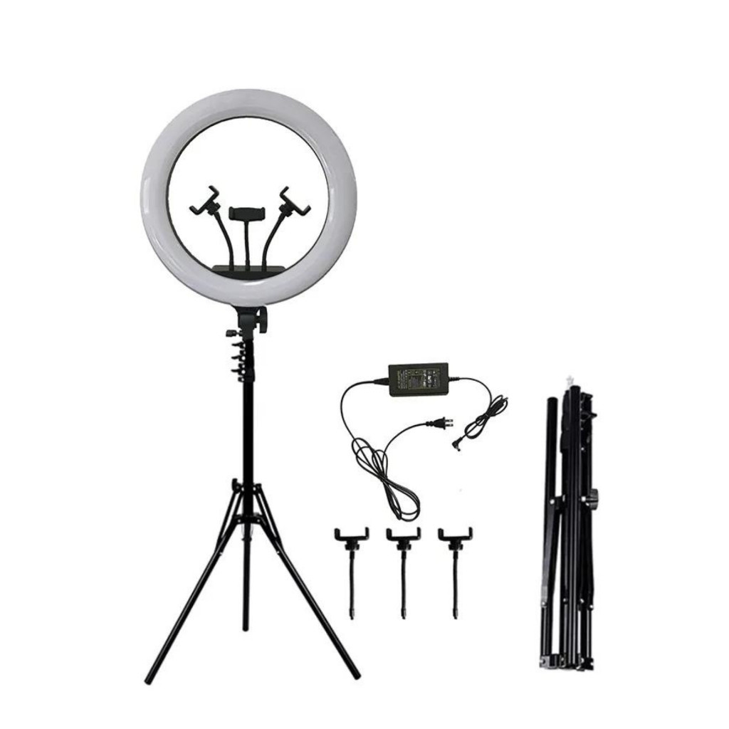 Iluminador Led Ring Light Grande 45cm 18 Polegadas Tripé 2.m | Shopee ...