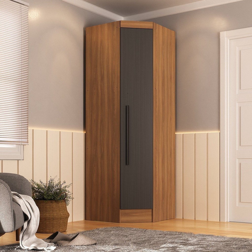 Guarda-roupa Modulado de Canto Viena 1 Porta Espresso Móveis Nogal ...