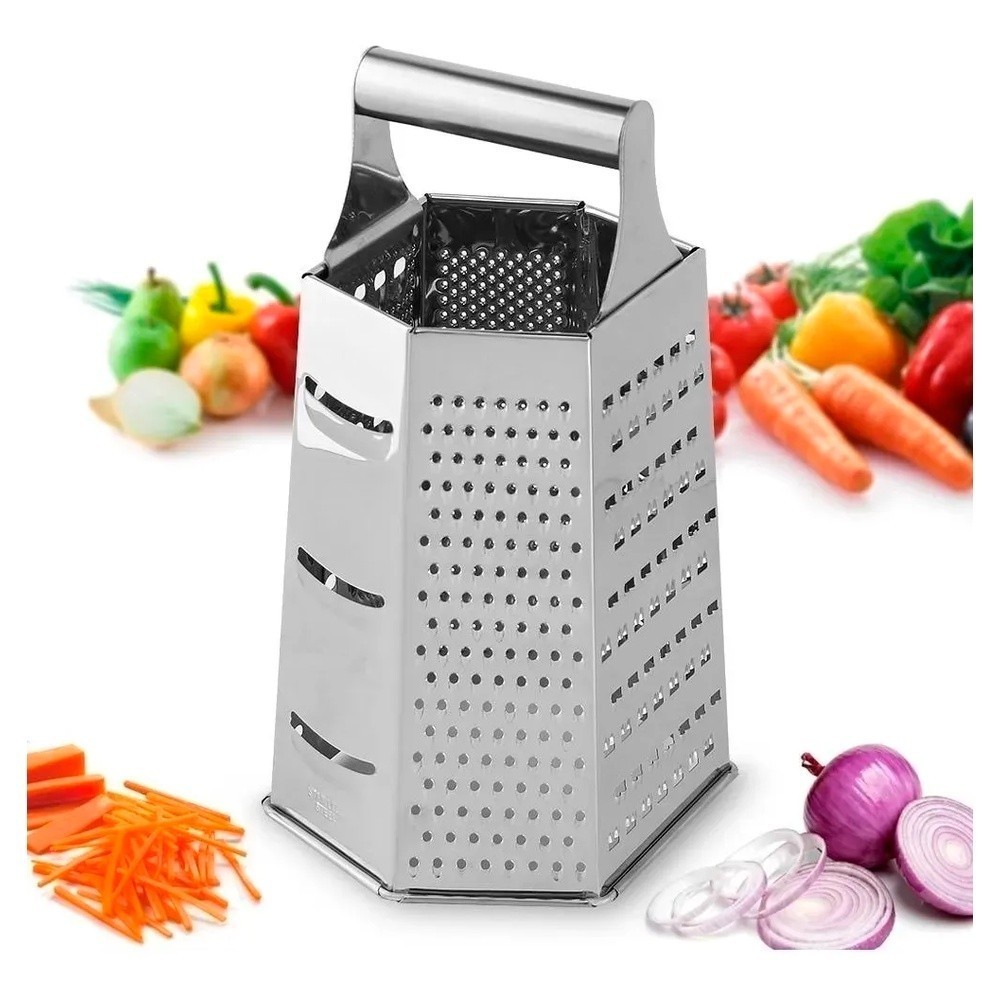 Ralador Manual 6 Faces Multiuso Original Inox 22cm Legumes Queijos ...